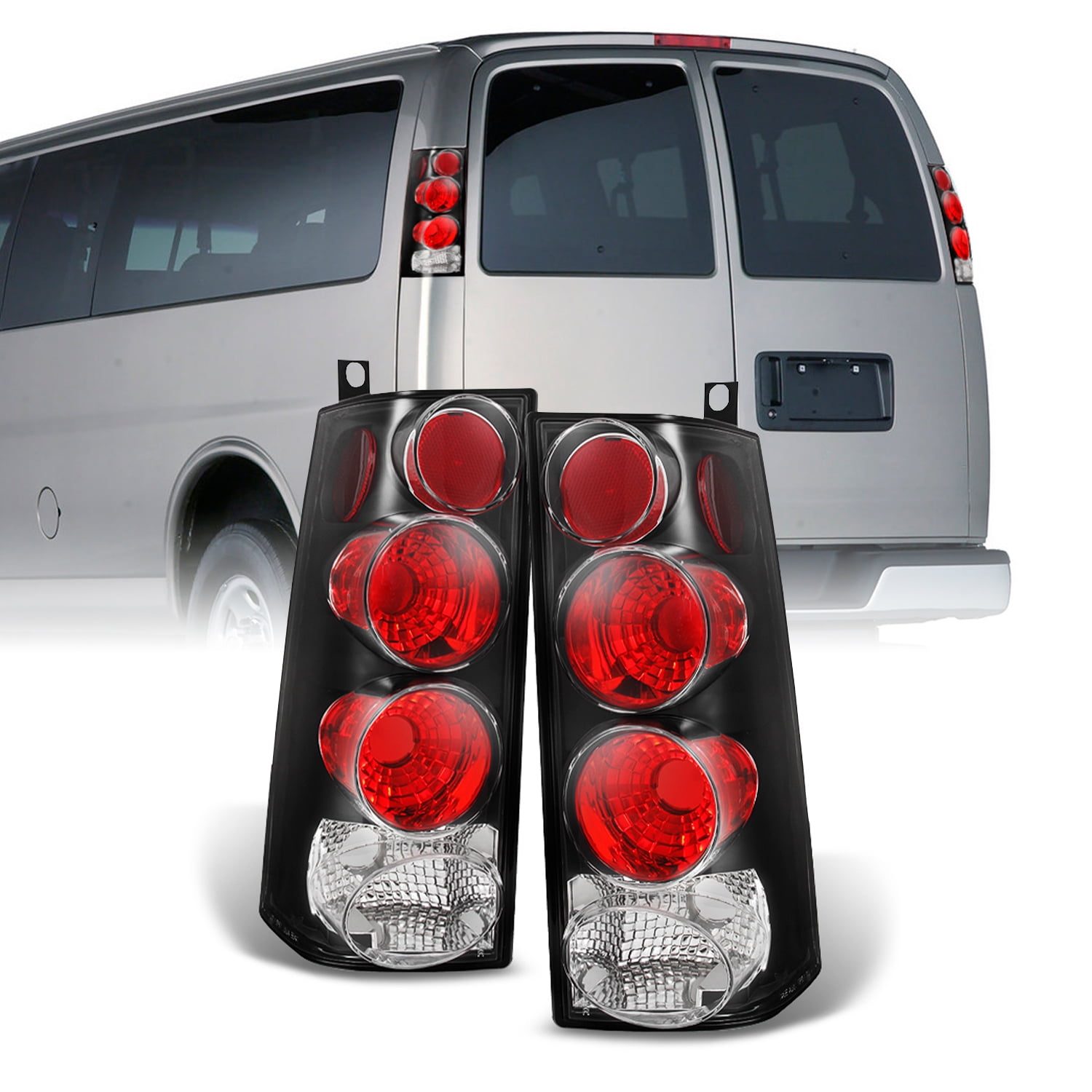 AKKON - Tail Lights Replacement for 03-14 Chevy Express, GMC Savana ...