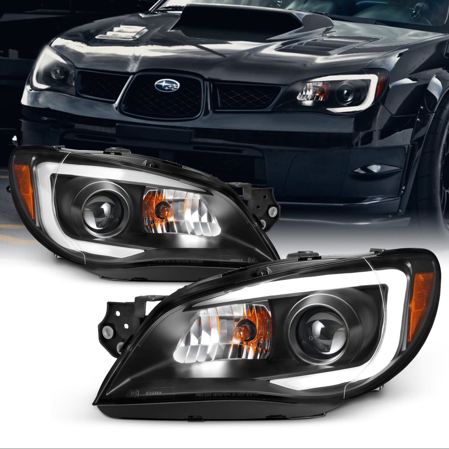 AKKON - For 2006-07 Subaru Impreza LED Daytime Running Lamp Strip ...