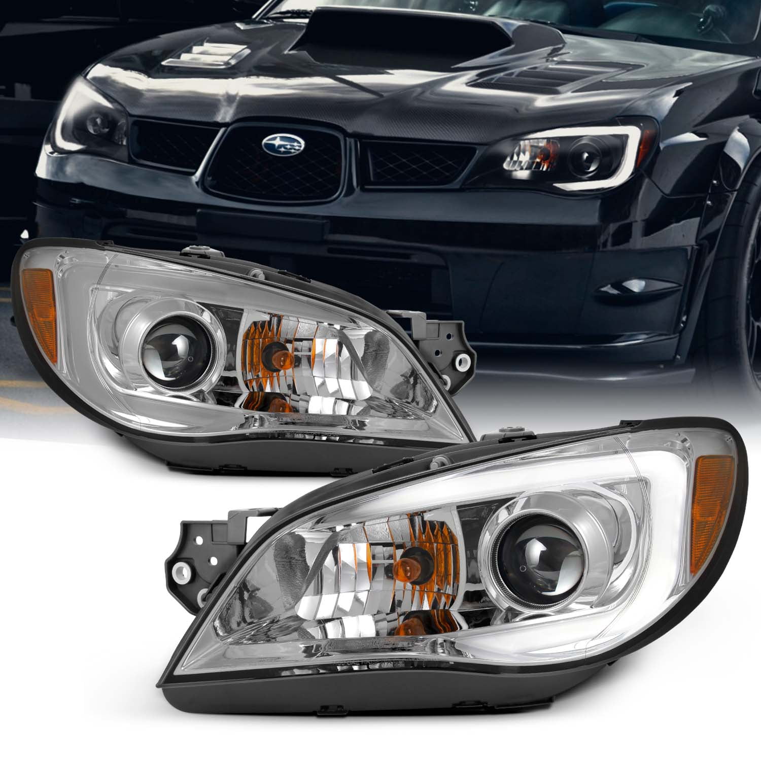 AKKON - For 2006-07 Subaru Impreza LED Daytime Running Lamp Strip ...