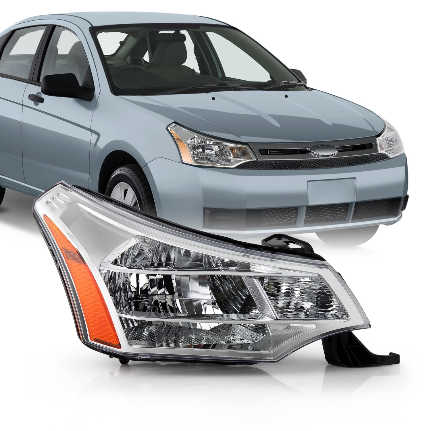 AKKON - Front Light Assembly for 2008-2011 Ford Focus OE Factory Style ...