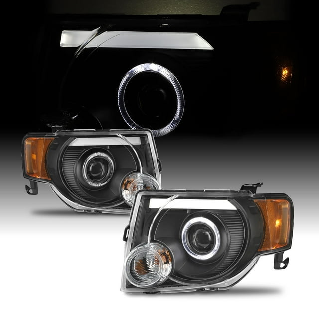 AKKON - For 2008-2012 Ford Escape LED Halo Rim Projector Headlights w ...