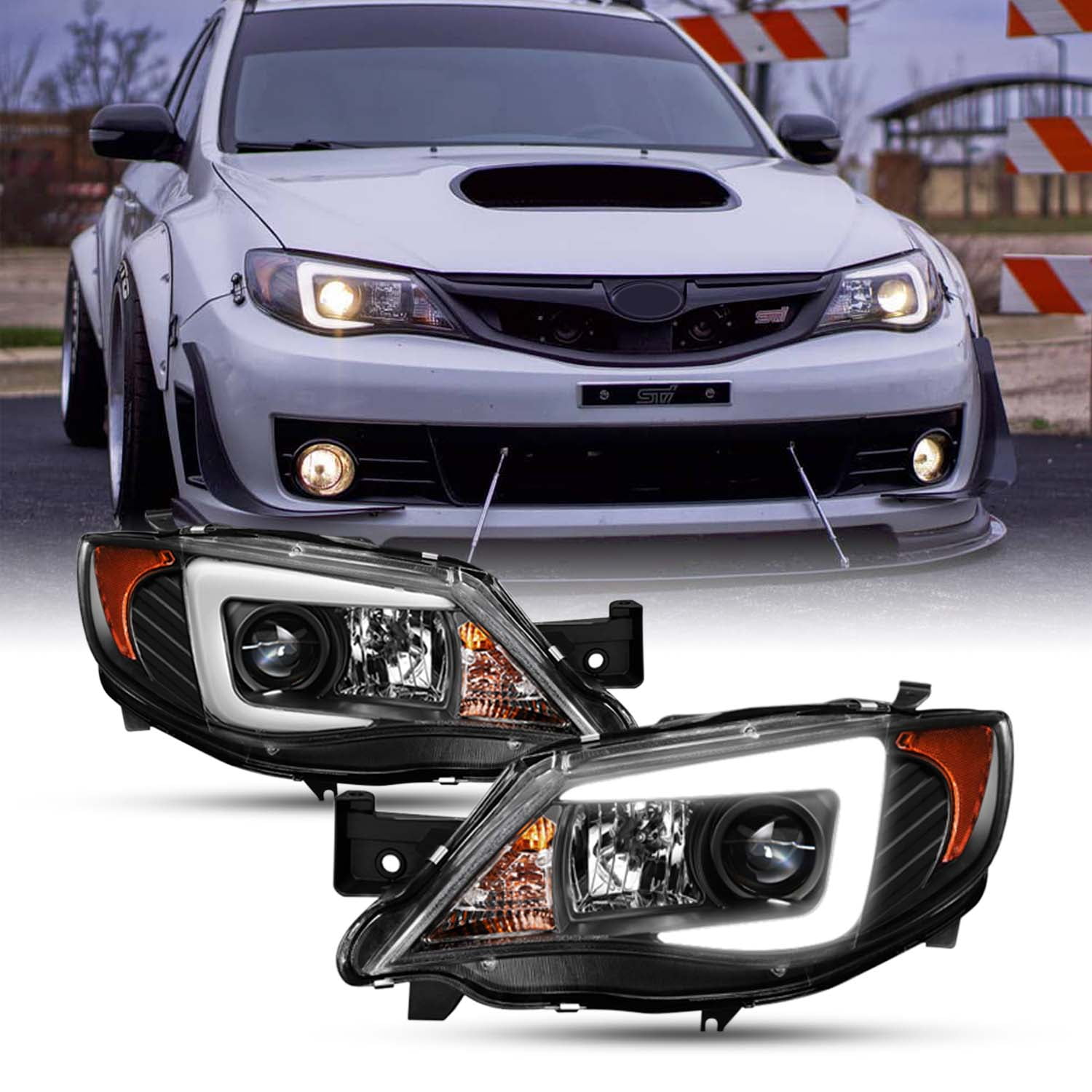 AKKON - Lens Assembly for 2008-2014 Subaru Impreza WRX STI, HID Type ...