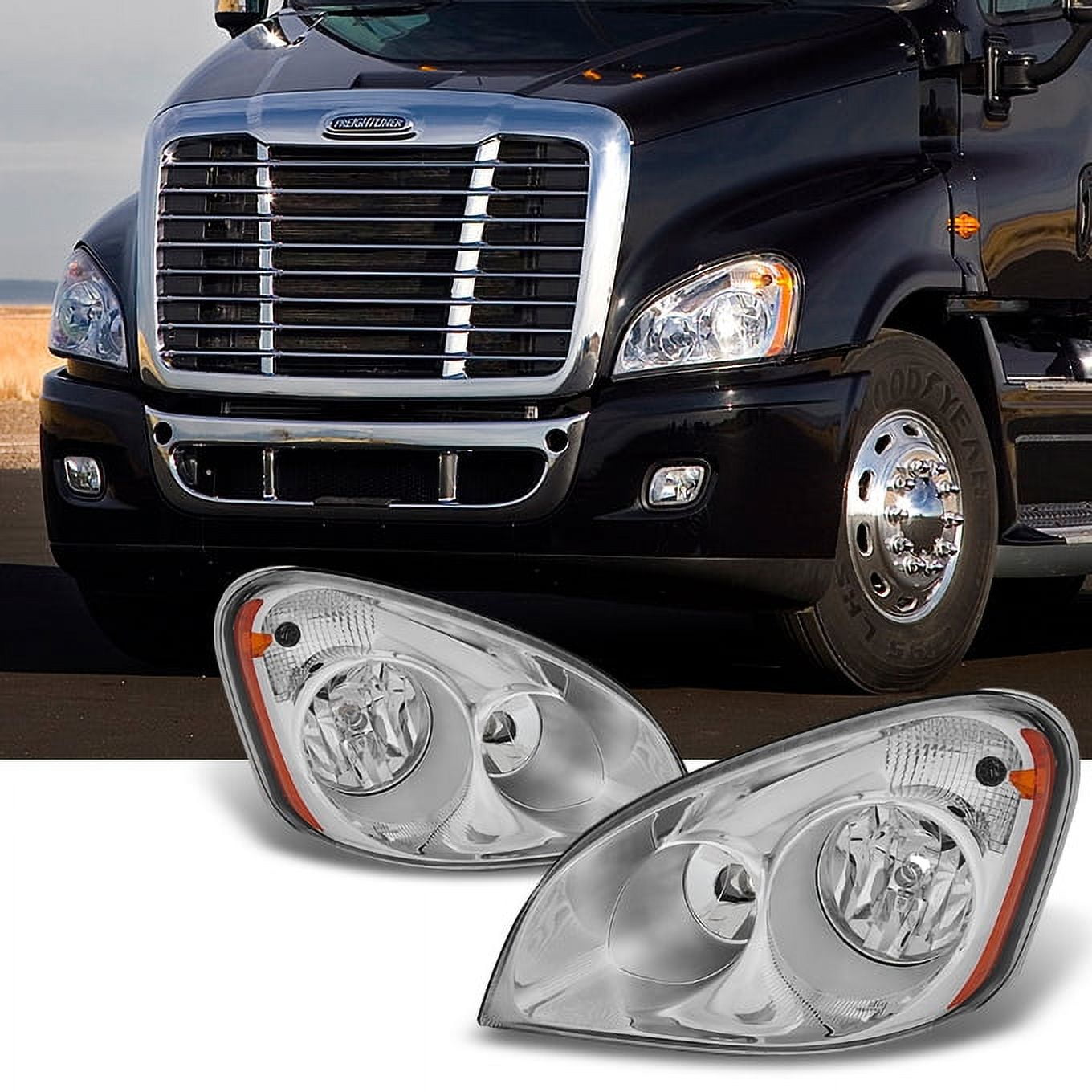 AKKON - For 2008-2016 Freightliner Cascadia Halogen Type Truck Driver ...