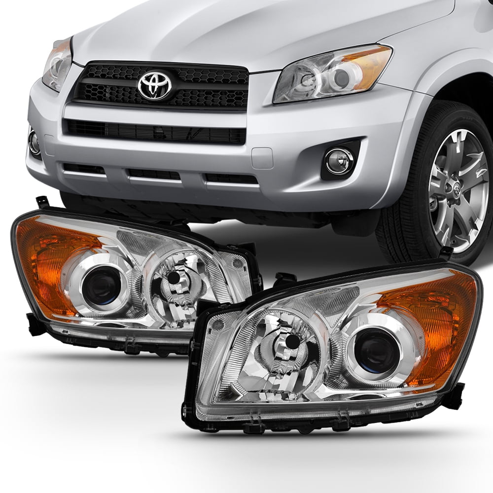 AKKON - Clear Lens Headlights for 2009-2012 Toyota RAV4, Front Pair ...
