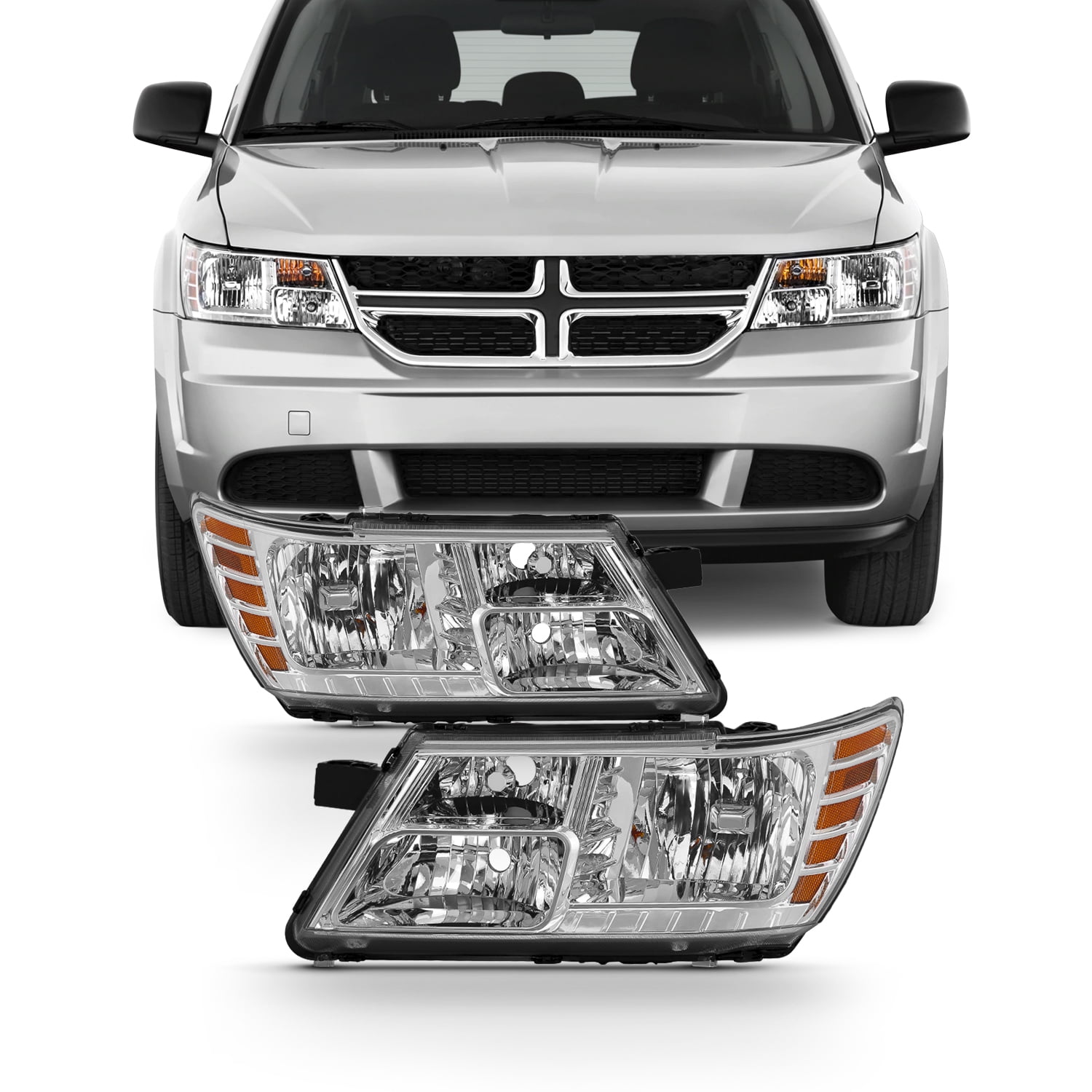 AKKON Headlight Assemblies for 2009-2020 Dodge Journey, Driver ...