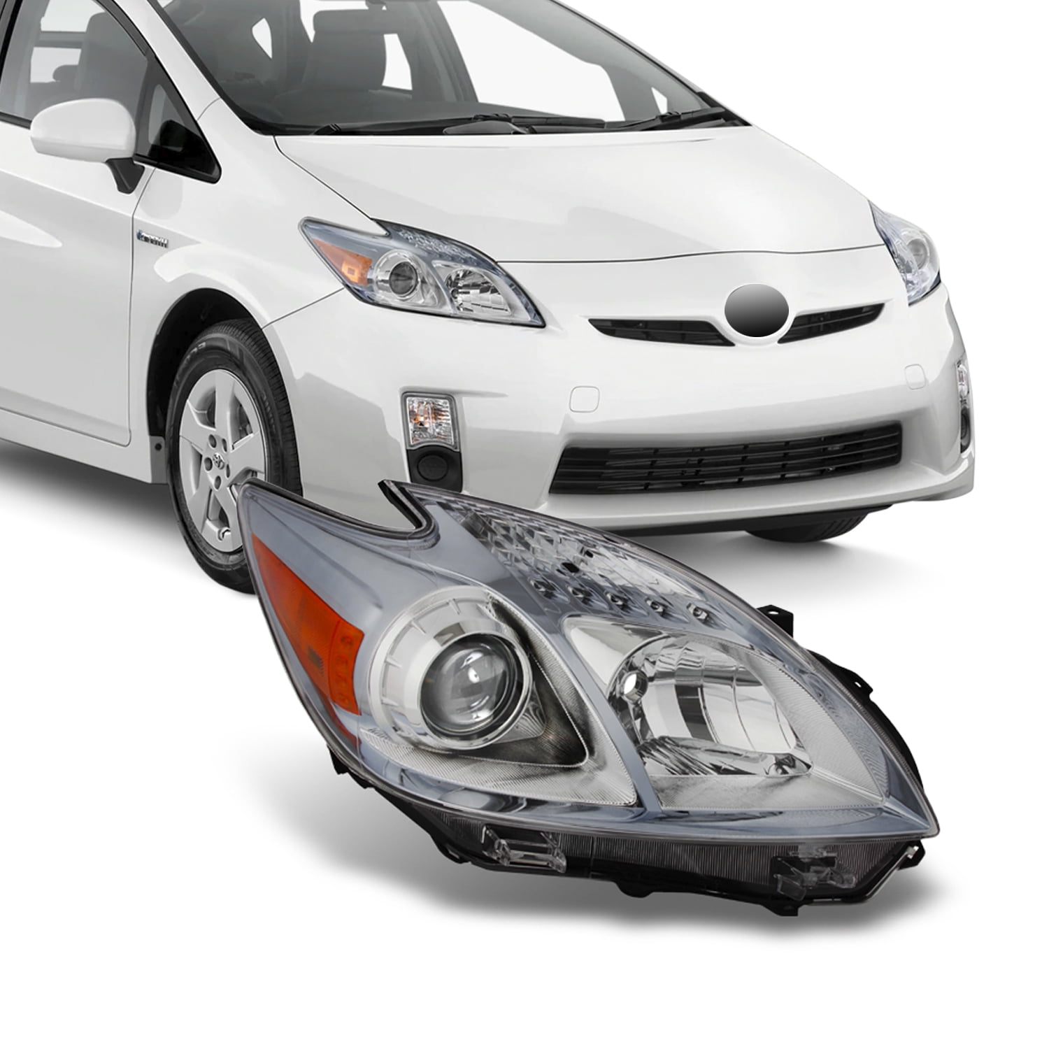 AKKON - For 2010-2011 Toyota Prius Halogen Type Clear Front Headlight ...