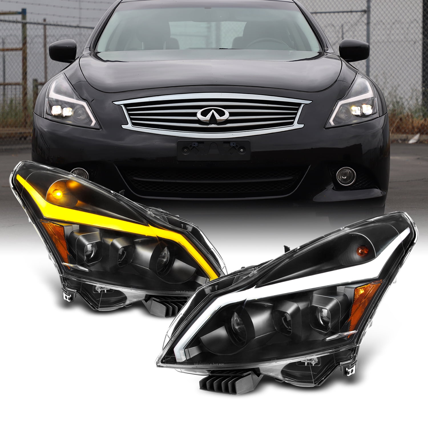 AKKON, 2010-2013 Infiniti G37 G25, 2015 Q40 Sedan LED Sequential Signal ...