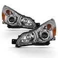 AKKON - Chrome Housing Clear Lens Headlights for 2010-2014 Subaru ...