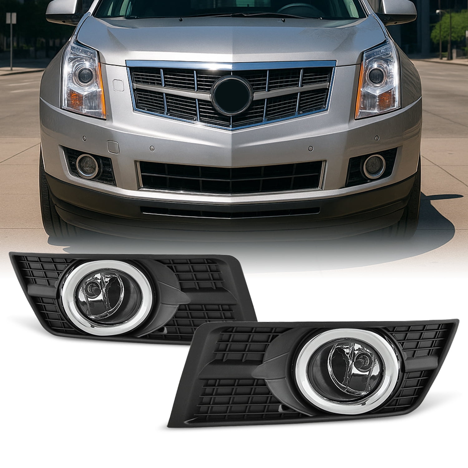 AKKON - For 2010-2016 Cadillac SRX Bumper Fog Lights Lamps Set w/Switch ...