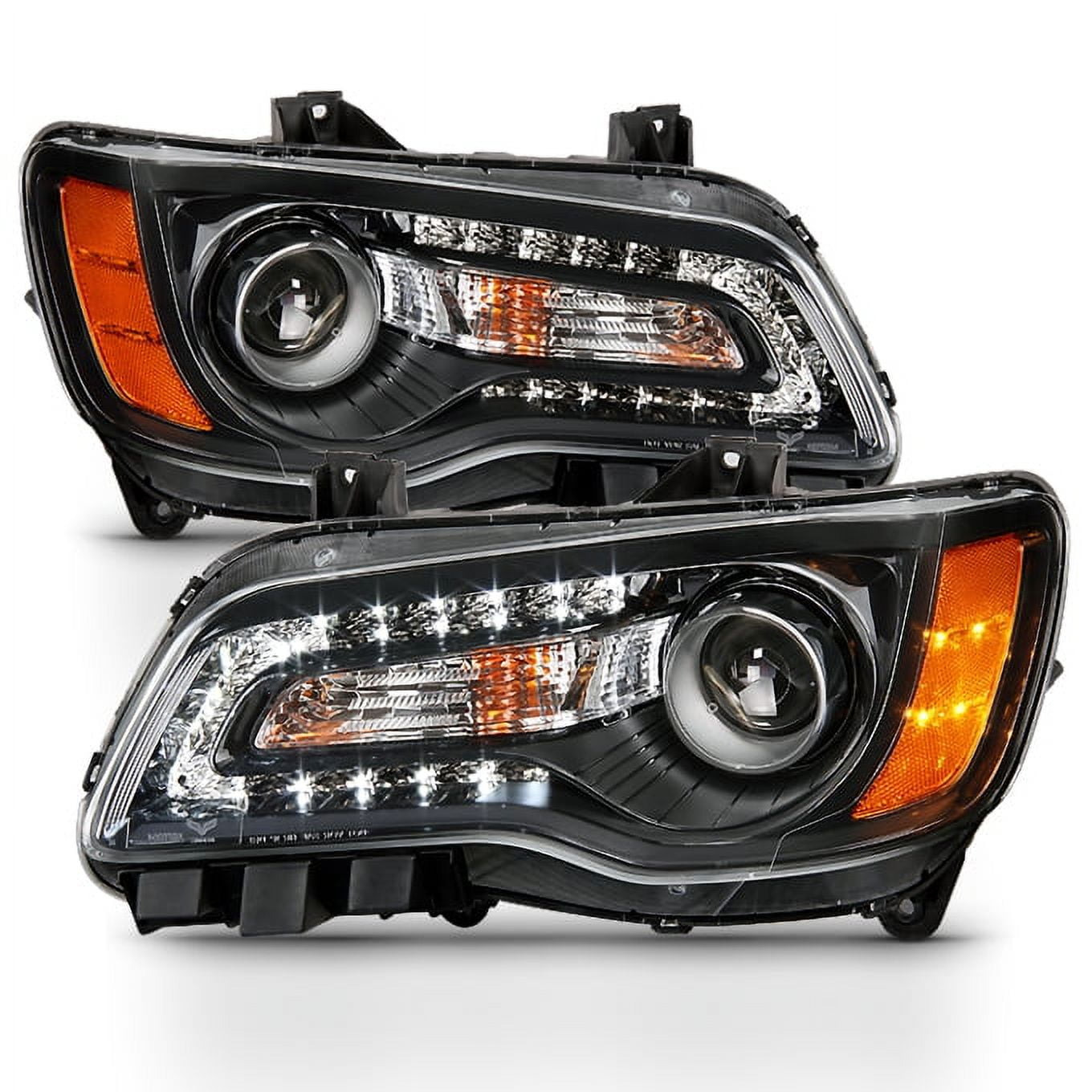 AKKON - 2011-2014 Chrysler 300 Front Light Assembly, Angel Eye Halogen ...