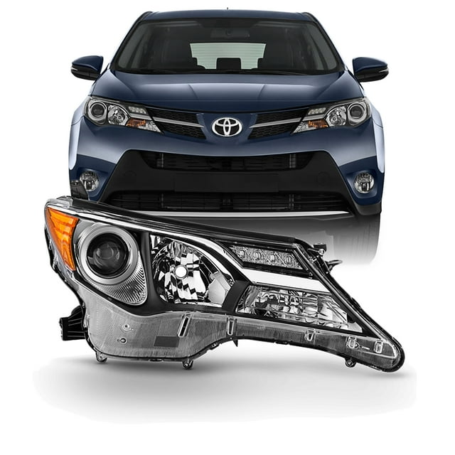 AKKON - For 2013-2015 Toyota RAV-4 SUV Projector Headlights Lamps ...