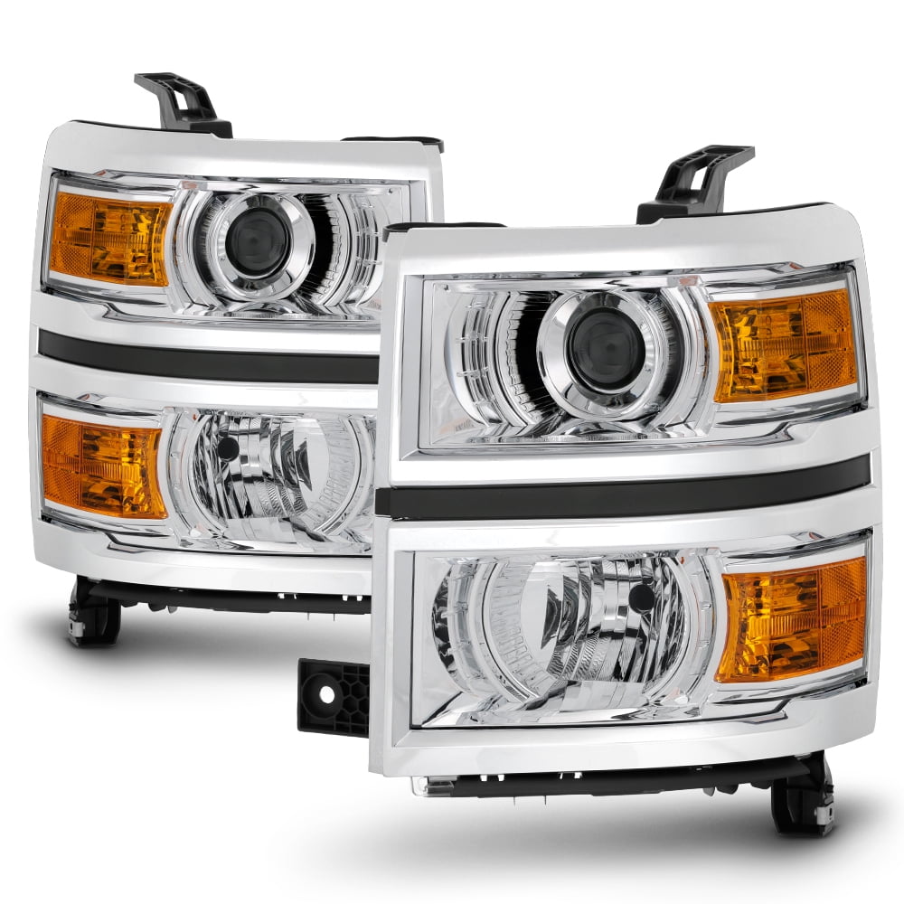 AKKON Chrome Clear Projector Headlight Assembly for 2014-2015 Chevy ...