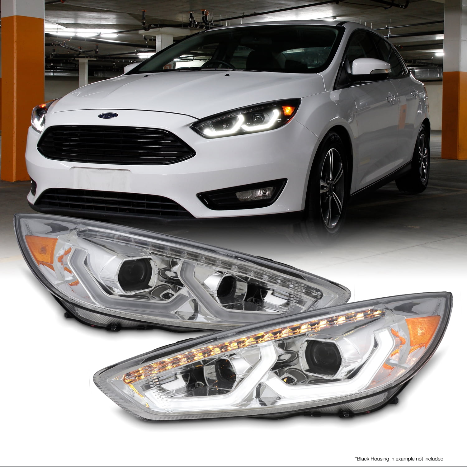 AKKON - For 2015-2018 Ford Focus Halogen Model Full LED Upgrade ...