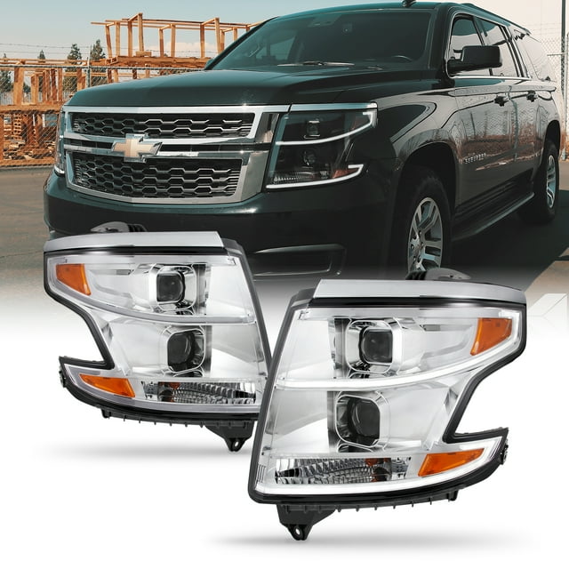 AKKON - For 2015-2020 Chevy Suburban Tahoe Halogen Type Models Chrome ...