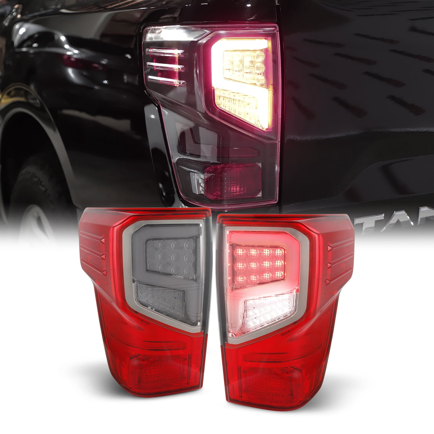 AKKON - For 2016-2021 Nissan Titan LED Light Tube Premium Tail Lamps ...