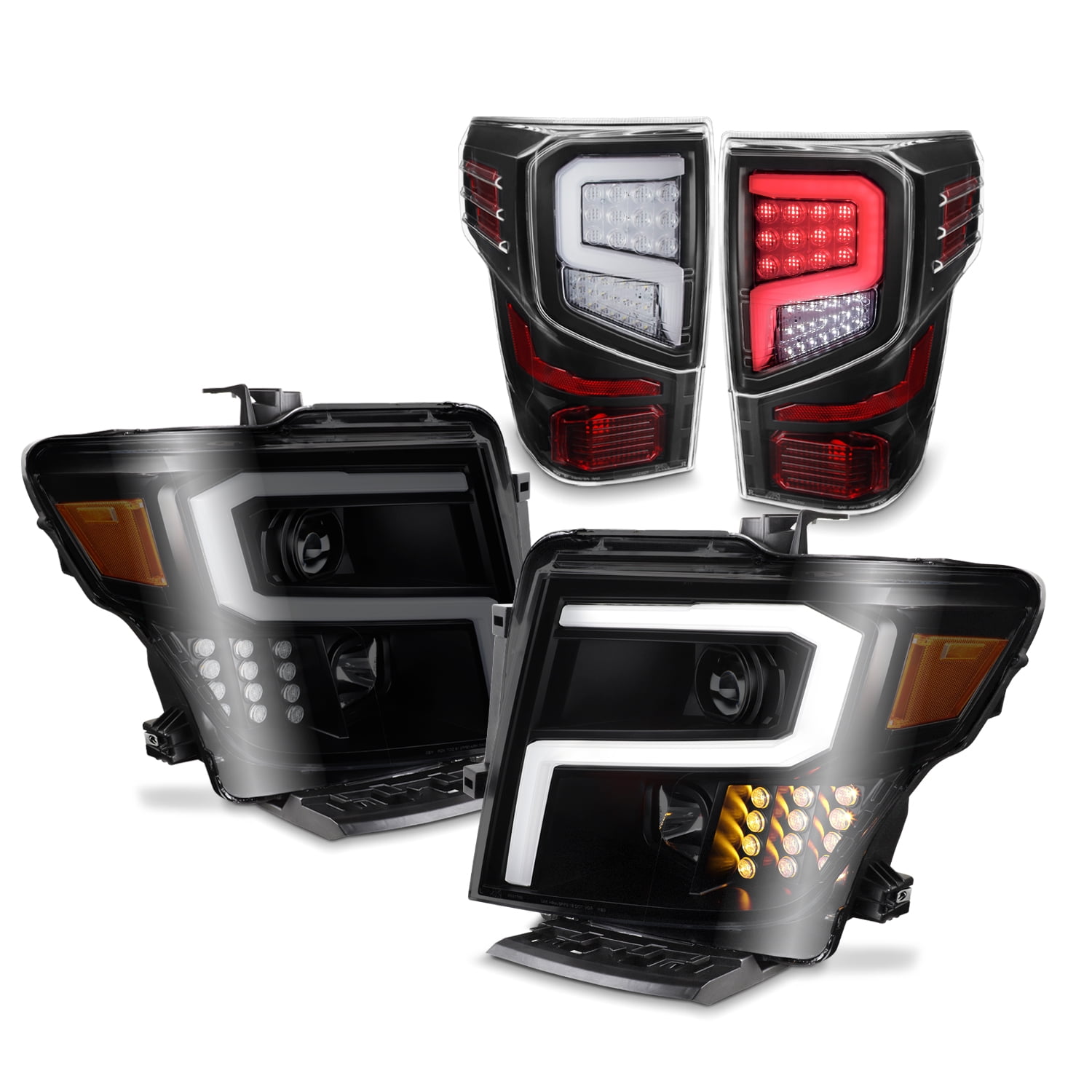 AKKON - For 2016-2021 Nissan Titan LED Switchback Headlights + Light ...