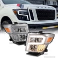 AKKON - For 2016-2024 Nissan Titan Projector Pair Headlights w/ LED DRL ...