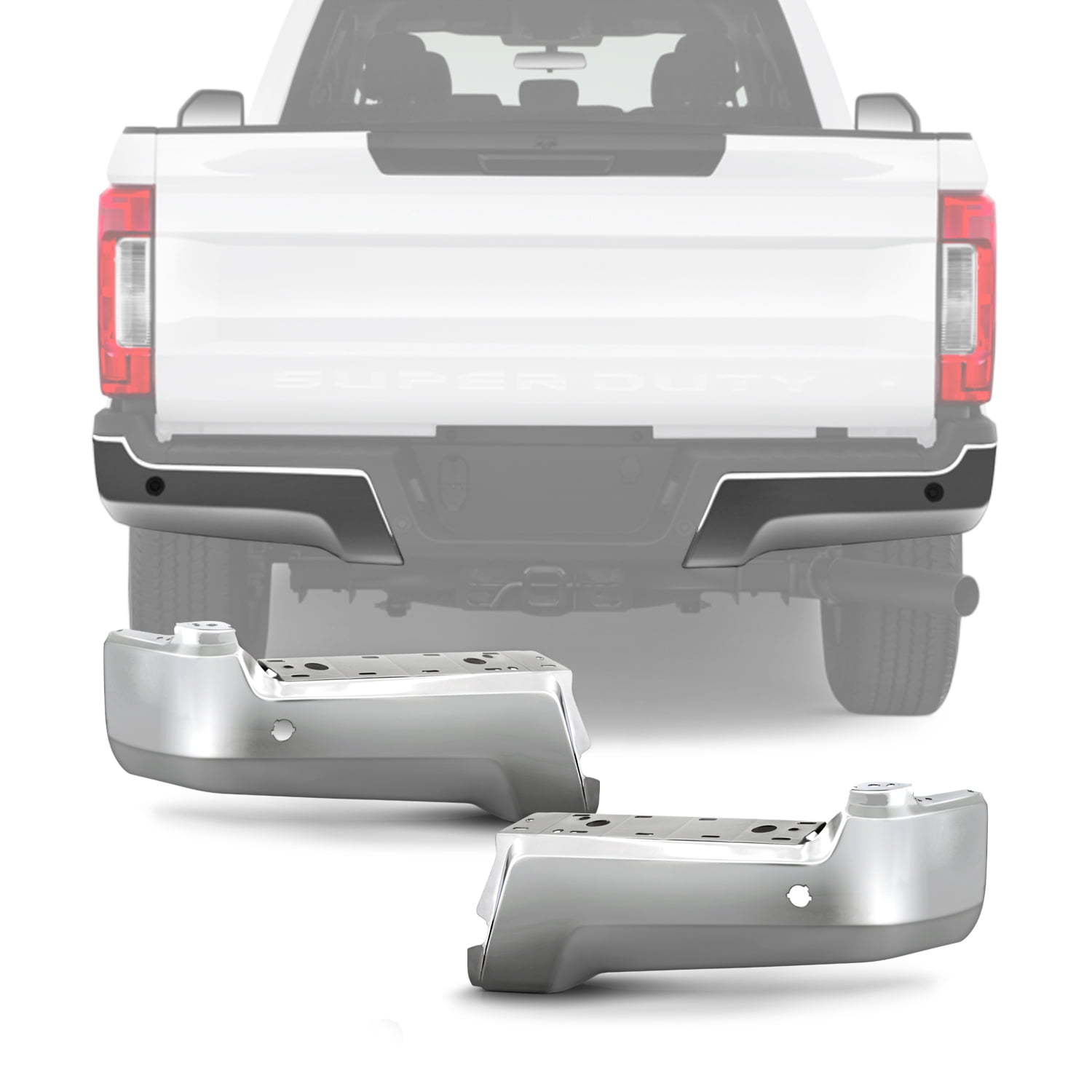 AKKON - For 2017-2019 Ford F-250 F-350 Super Duty Rear Bumper Cap End w ...