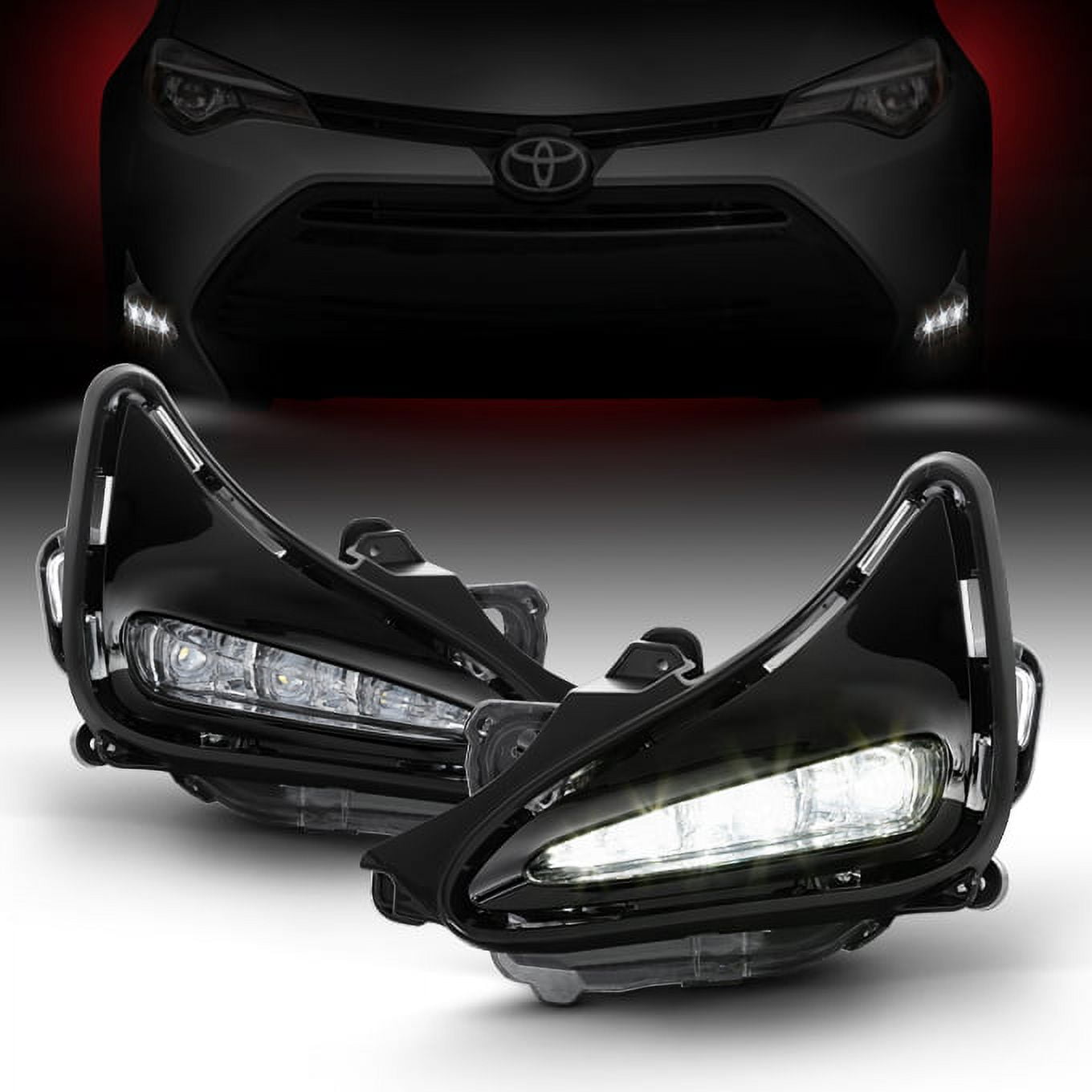 AKKON - For 2017-2019 Toyota Corolla Driver & Passenger Side LED Bumper ...