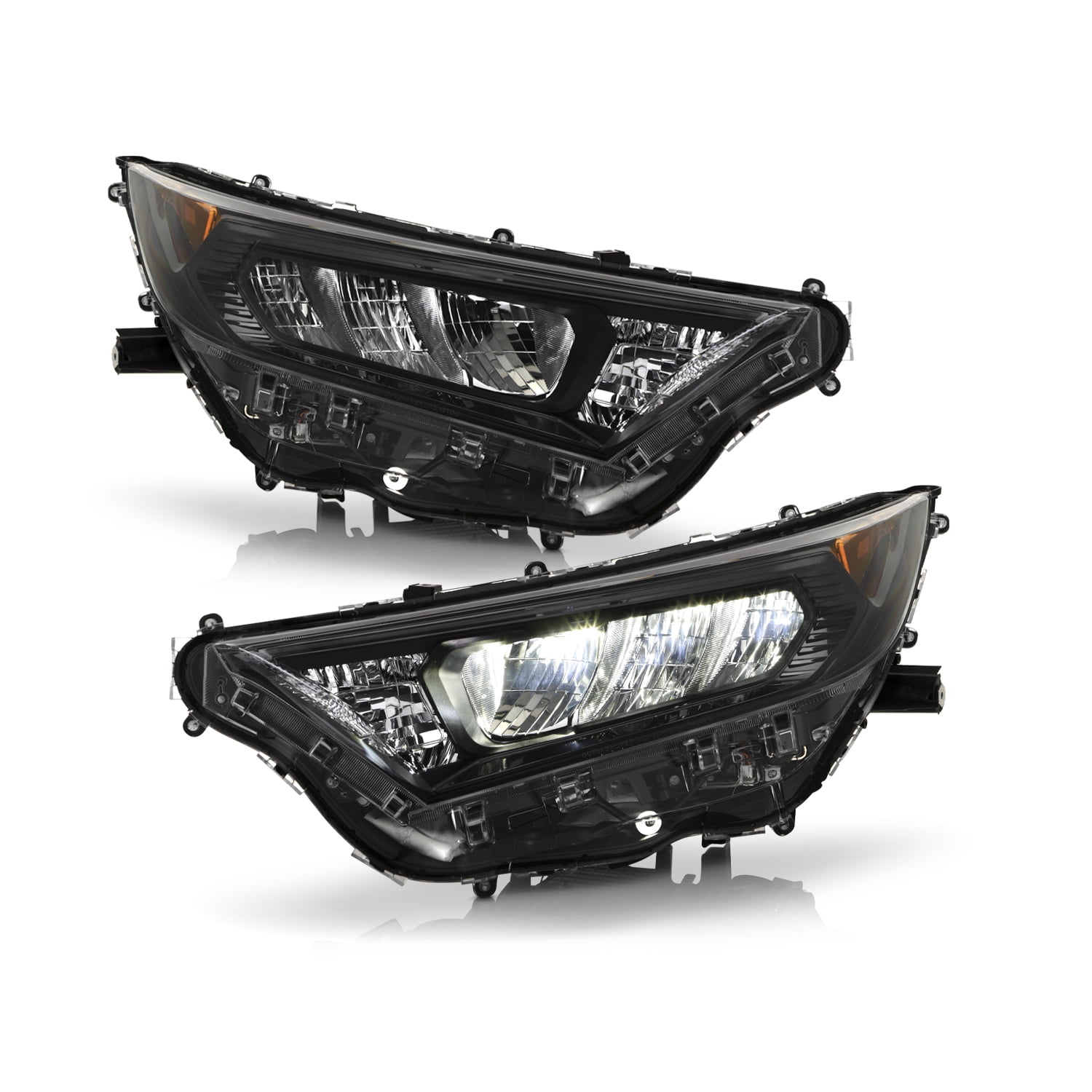 AKKON - For 2019-2021 Toyota RAV4 OE Black Bazel LED Projector ...