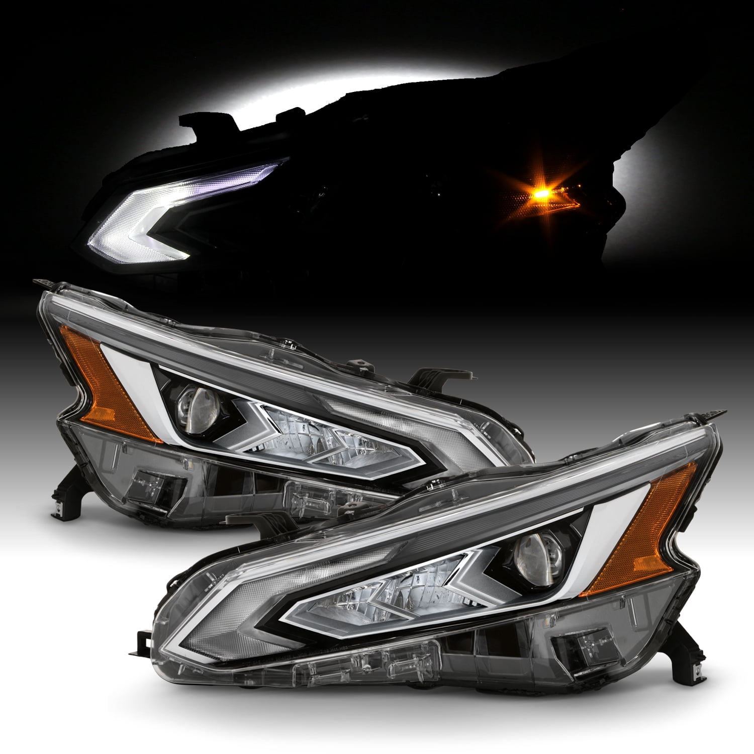 AKKON - For 2019-2022 Nissan Altima LED DRL Projector OE Headlights w ...