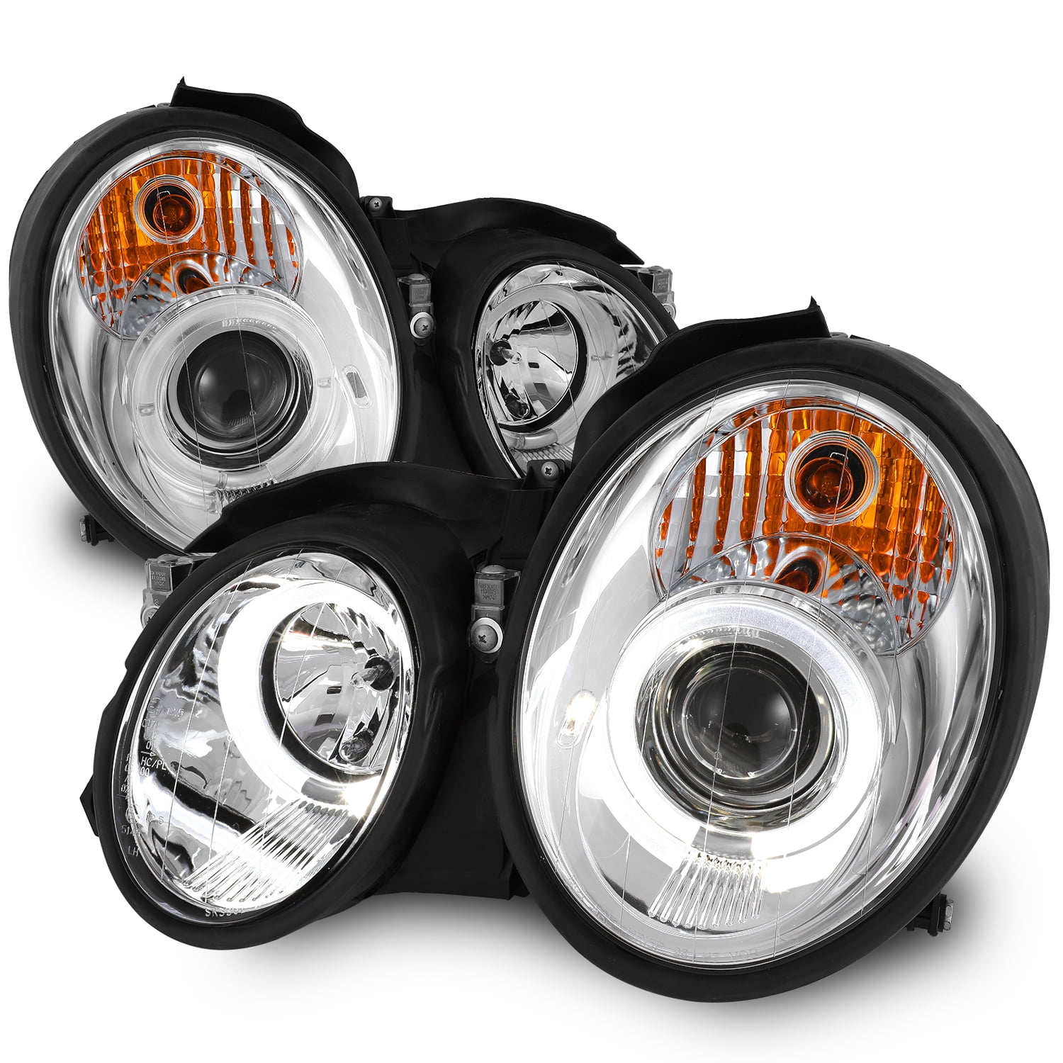 1998-2002 Mercedes Benz W208 CLK 320 LED Double Halo Projector ...
