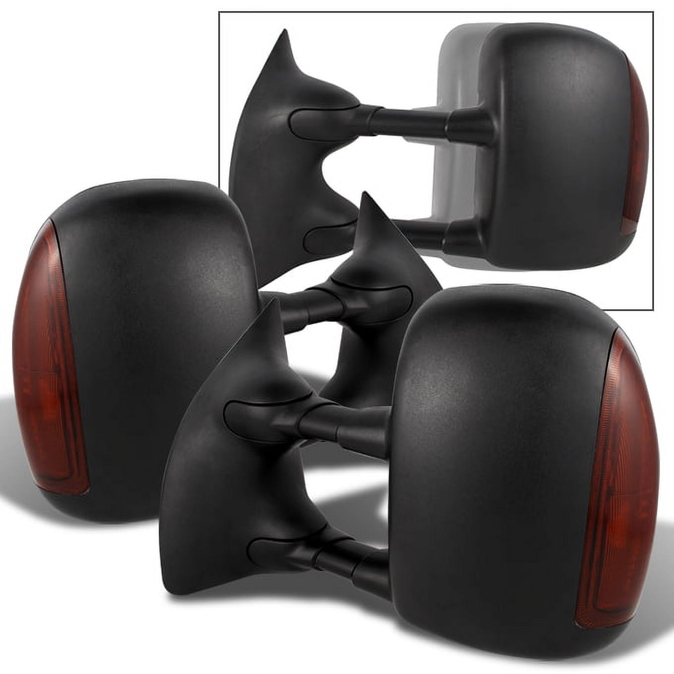 AKKON - 99-07 SuperDuty Extended Mirrors, Amber Extendable Towing Power ...