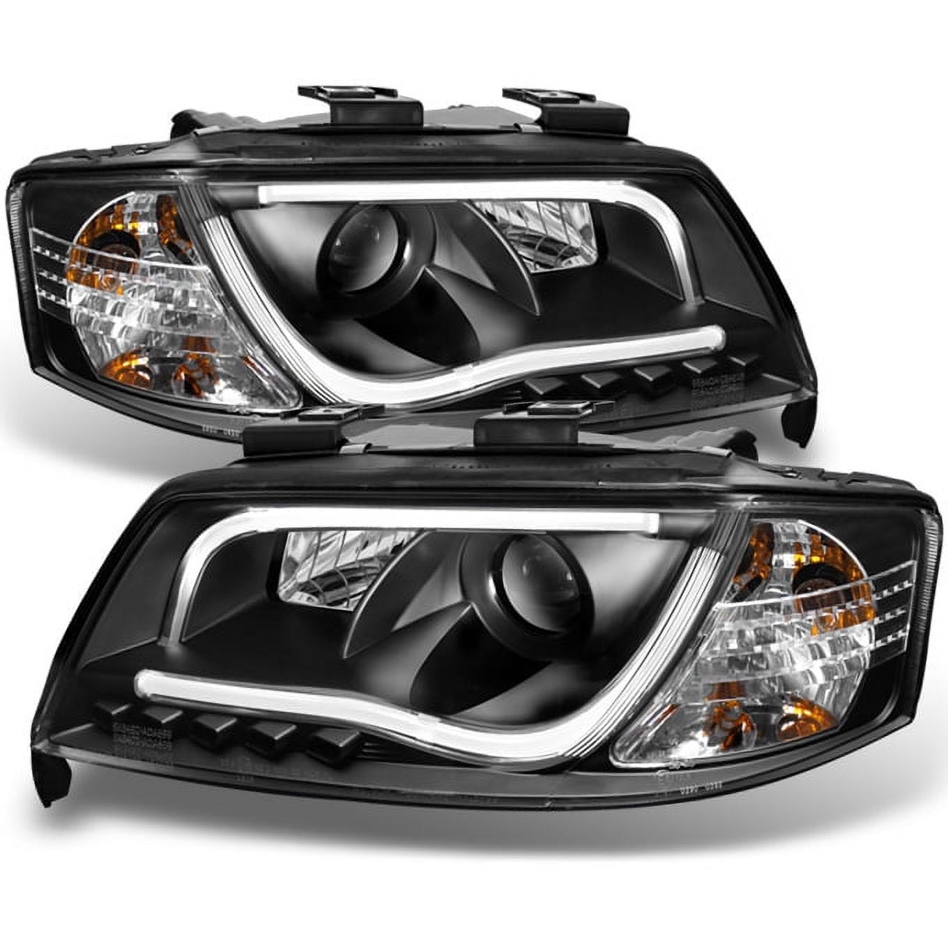 AKKON - For Audi A6 C5 Sport Sedan Black Bezel DRL Daytime LED Light ...