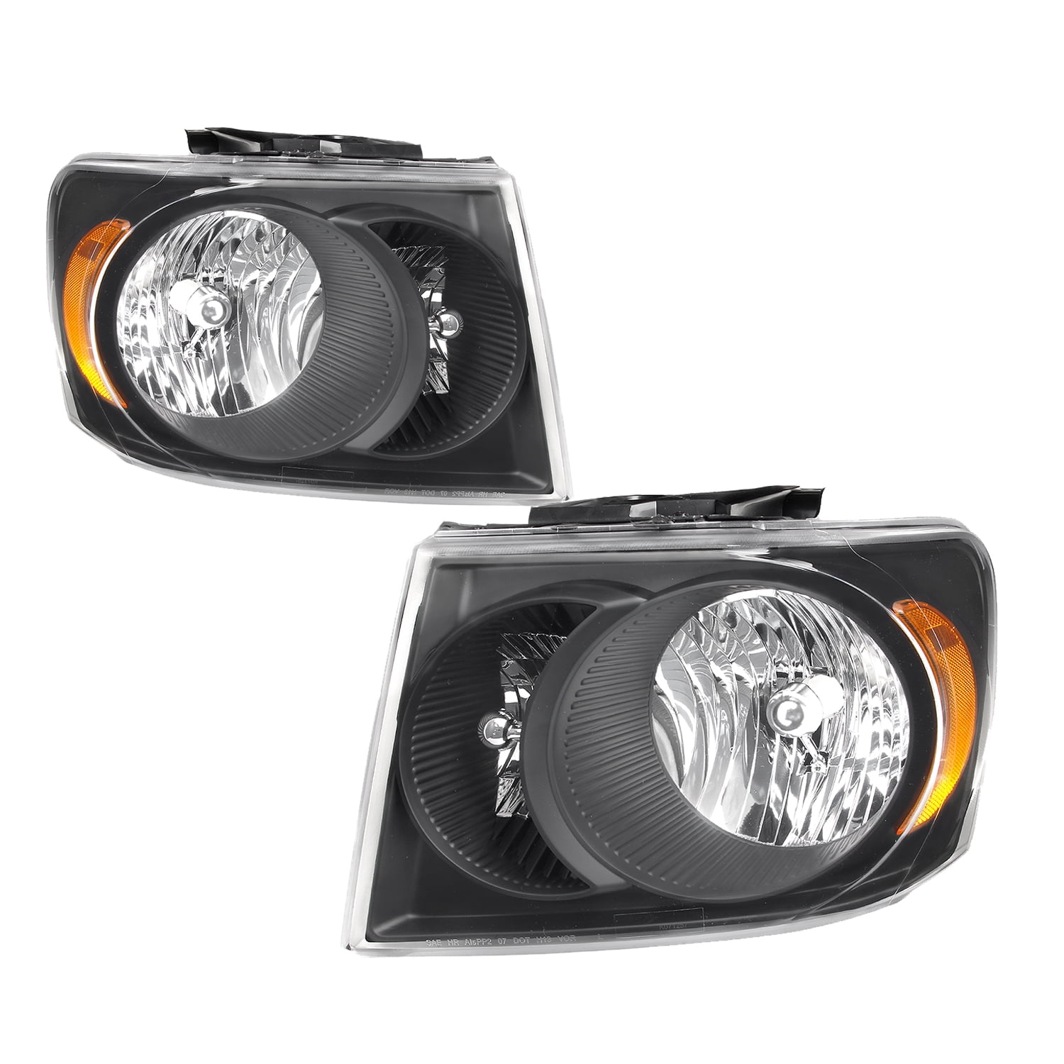 AKKON - For Black 2007 2008 2009 Dodge Durango Headlights Front Lamps ...