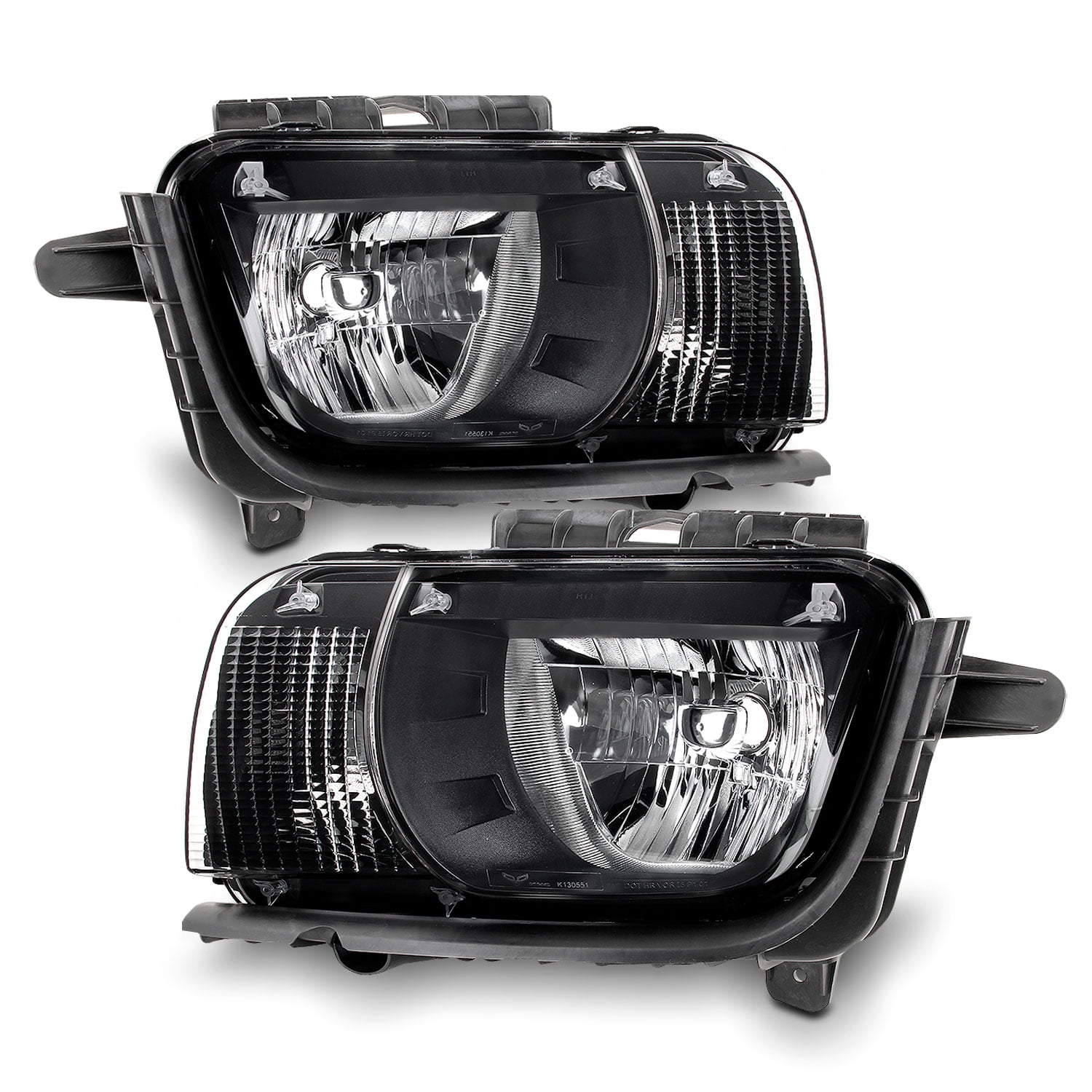 AKKON - For Black 2010 2011 2012 2013 Chevy Camaro Headlights Front ...
