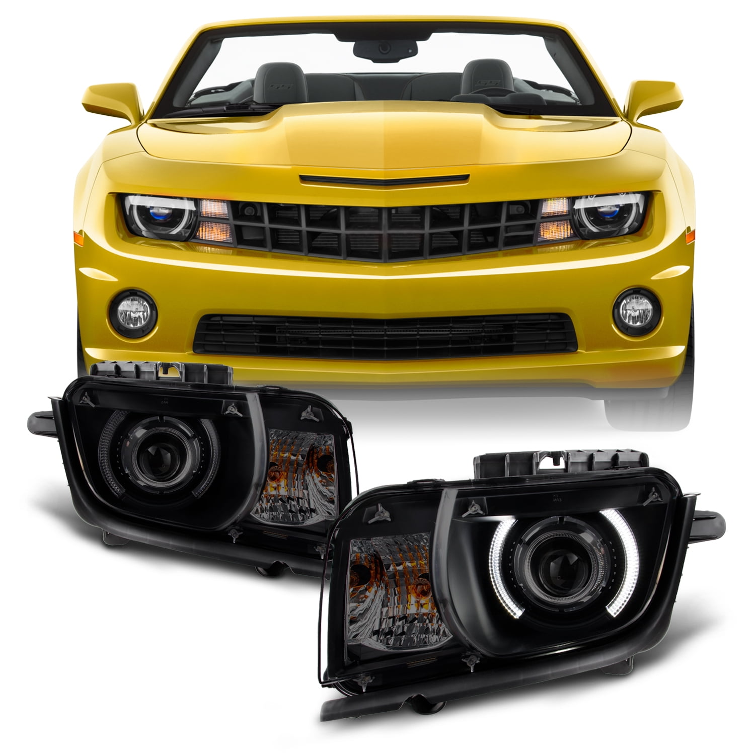 AKKON - For Black Smoked 2010 2011 2012 2013 Chevy Camaro Driver ...