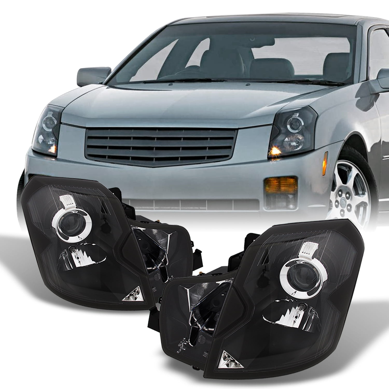AKKON - Cadillac CTS Halogen Replacement Headlights Pair New - Walmart.com
