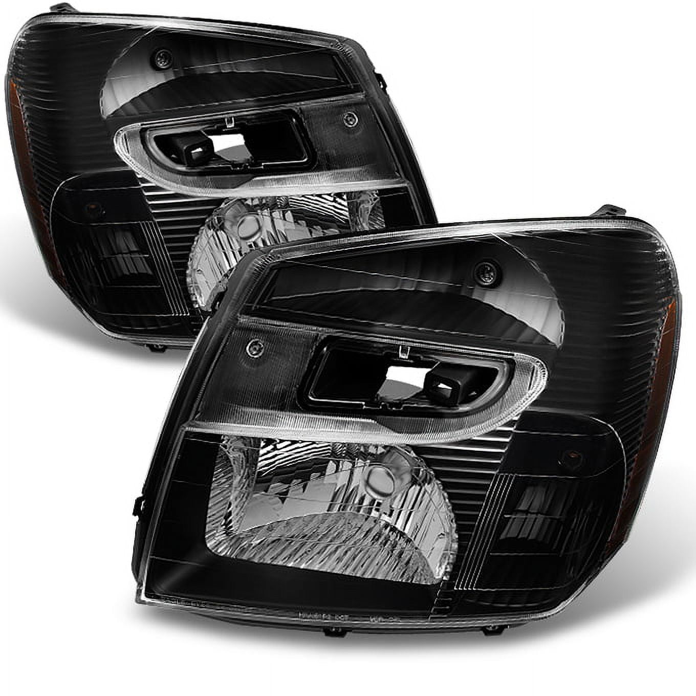 AKKON - Chevy Equinox SUV Black Headlight Assembly, Front Lamps ...