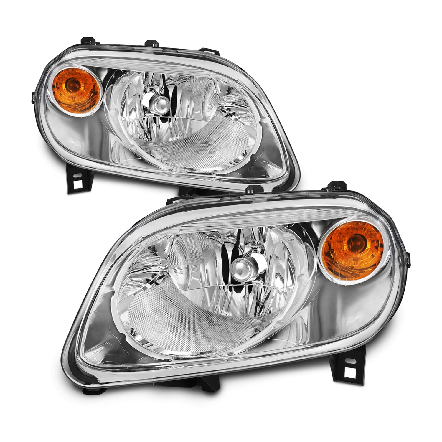 AKKON - For Chevy HHR Amber Chrome Bezel OE Replacement Headlights ...