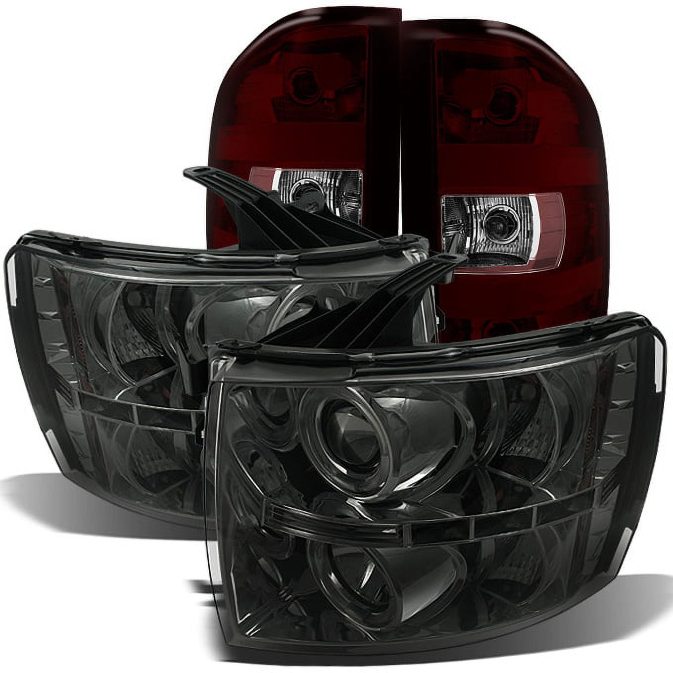AKKON - For Chevy Silverado 1500 2500 3500 HD Smoked Dual LED Projector ...