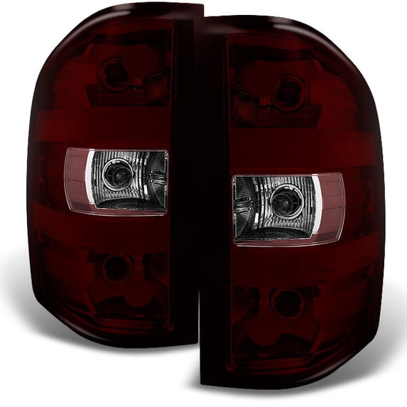 AKKON - Tail Lights for Chevy Silverado & GMC Sierra, Dark Red Brake ...