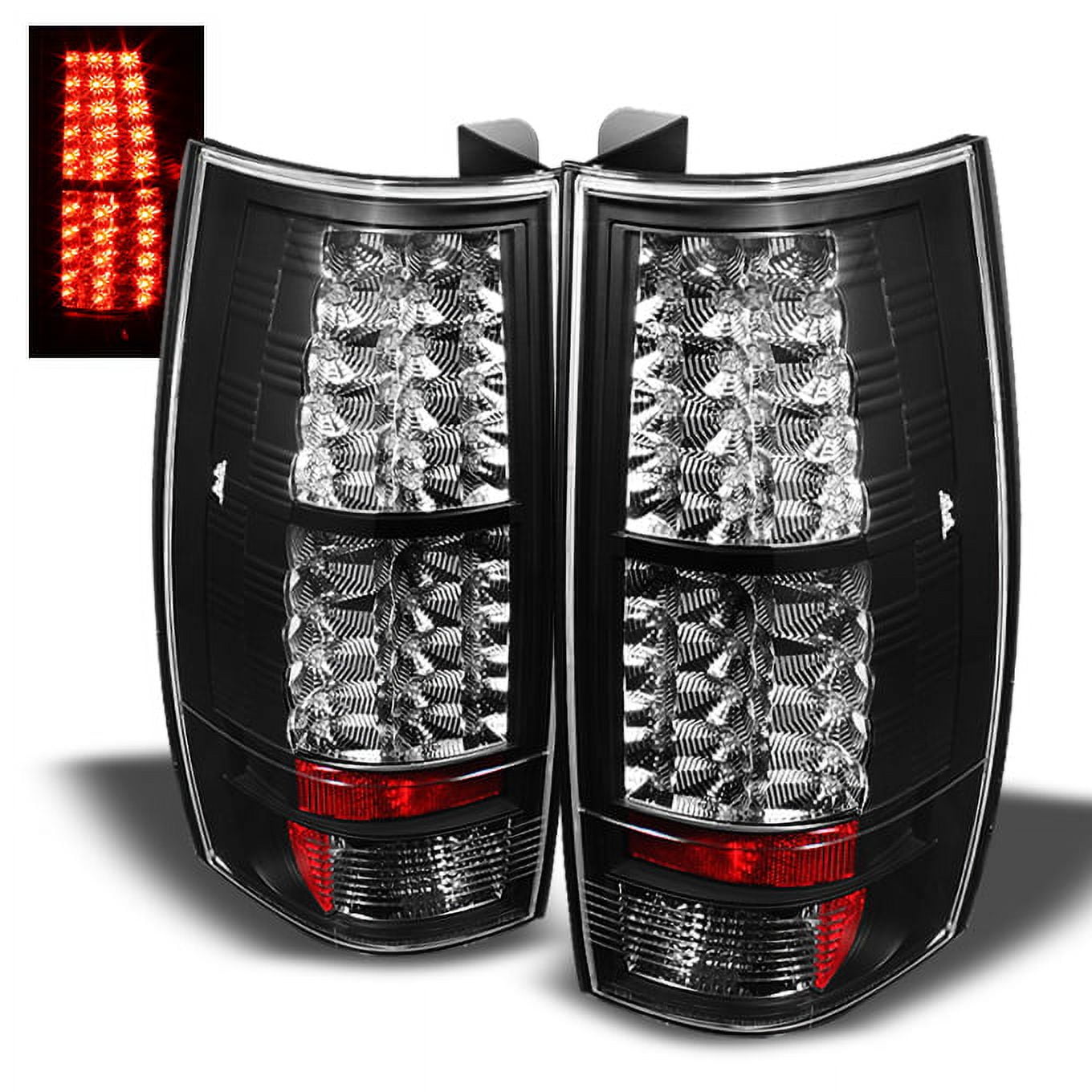 AKKON - For Chevy Suburban Tahoe Yukon Denali Black Bezel LED Tail ...