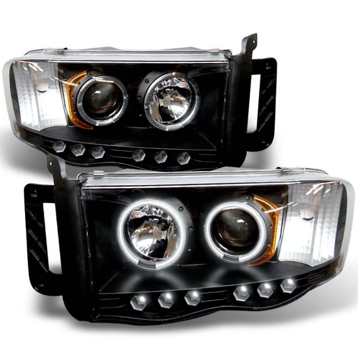 AKKON - For Dodge Ram Pickup Truck Black Bezel Dual CCFL Halo Ring LED ...