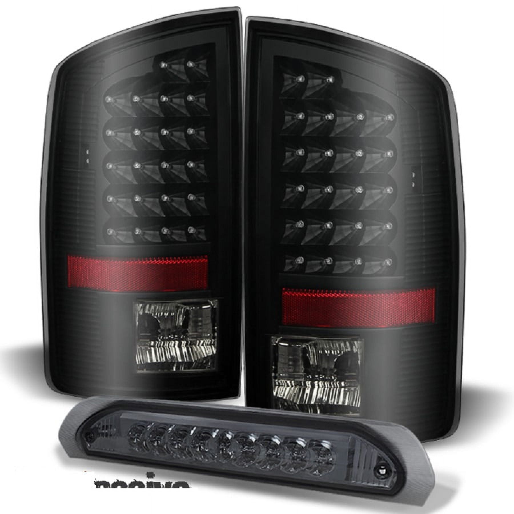AKKON - For Dodge Ram Pickup Truck Black Smoke LED Tail Lights Brake ...