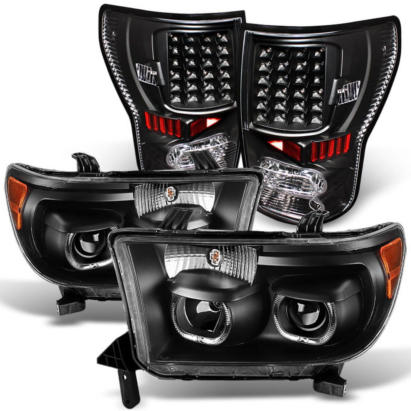 AKKON - For [Dual LED Halo Ring] 07-13 Tundra Pickup Truck Black ...