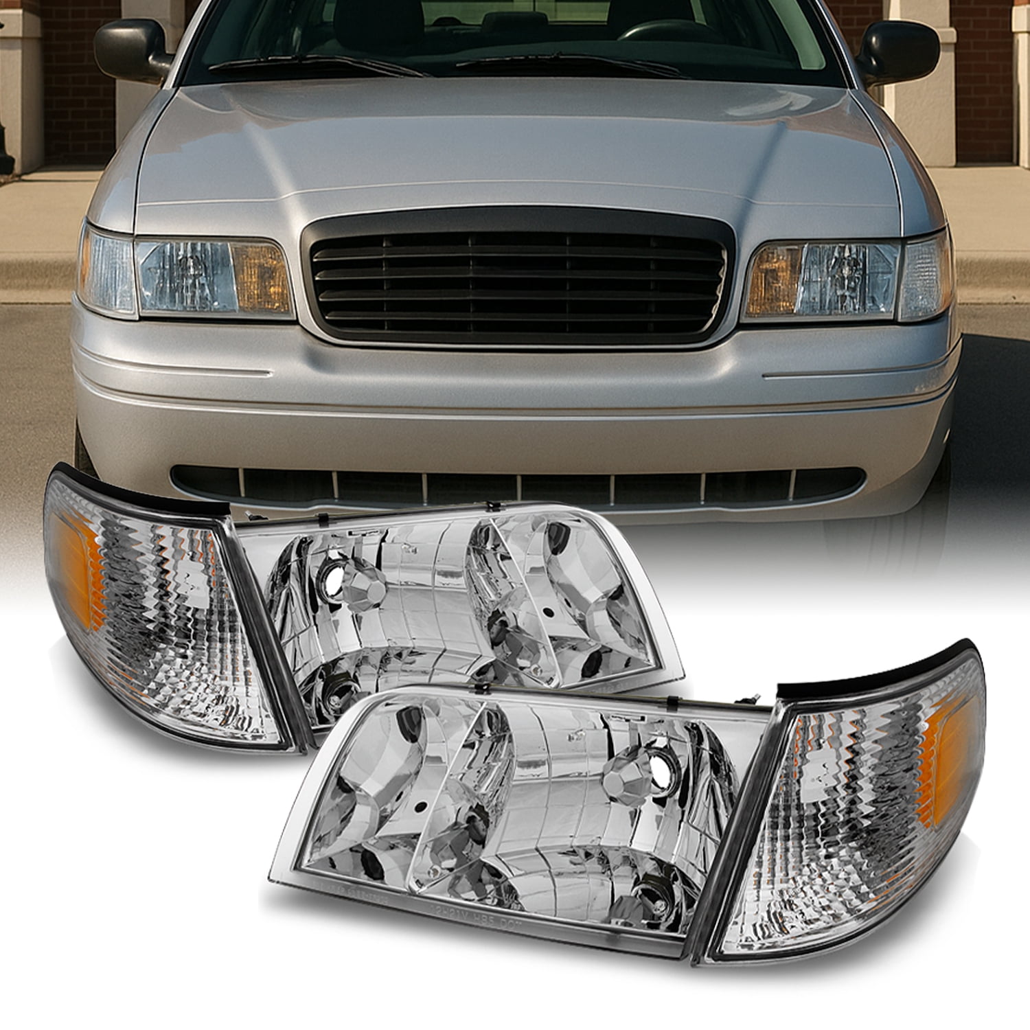 AKKON - Ford Crown Victoria Front Light Assembly, Clear Replacement ...