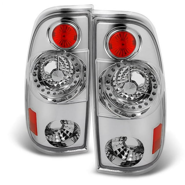 AKKON LED Chrome Tail Lights Pair for Ford F150, F250, F350, F450 Super ...