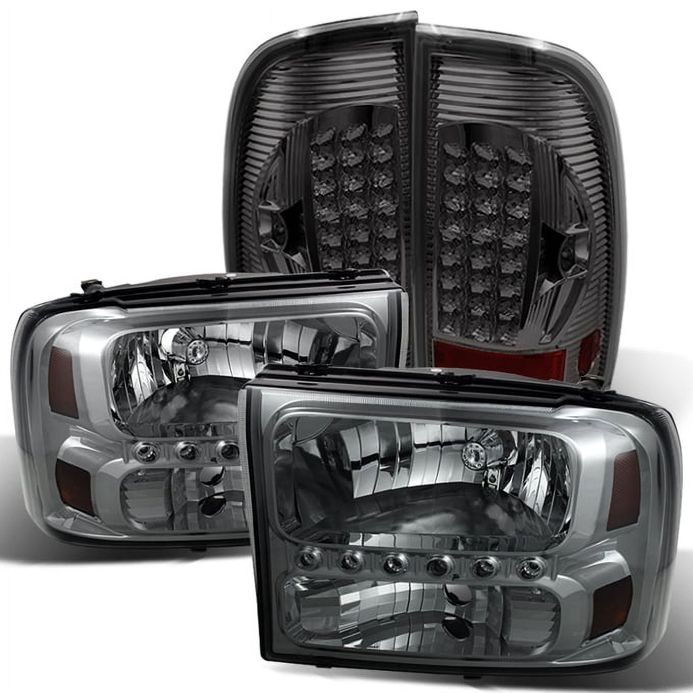 AKKON - For Ford F250/F350/F450/F550 Superduty Smoke LED Headlights ...