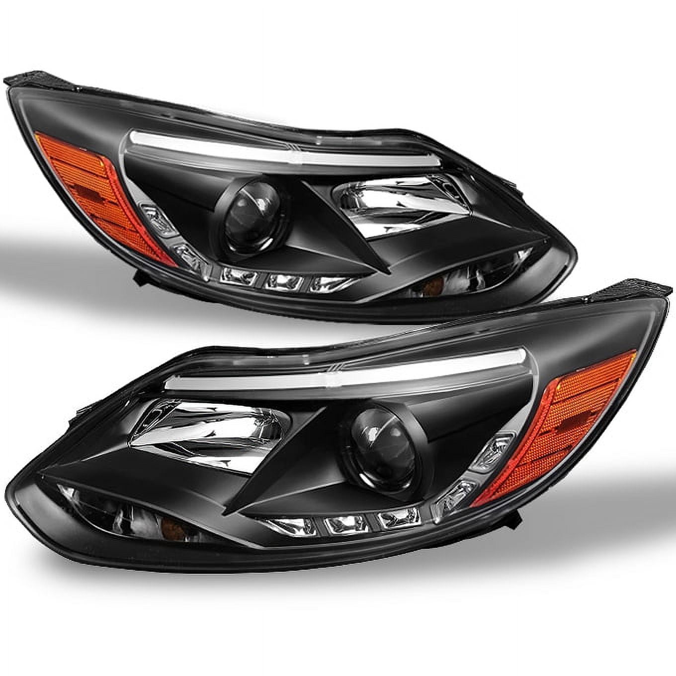 AKKON - LED Projector Headlights Pair for 2012-2014 Ford Focus with DRL ...
