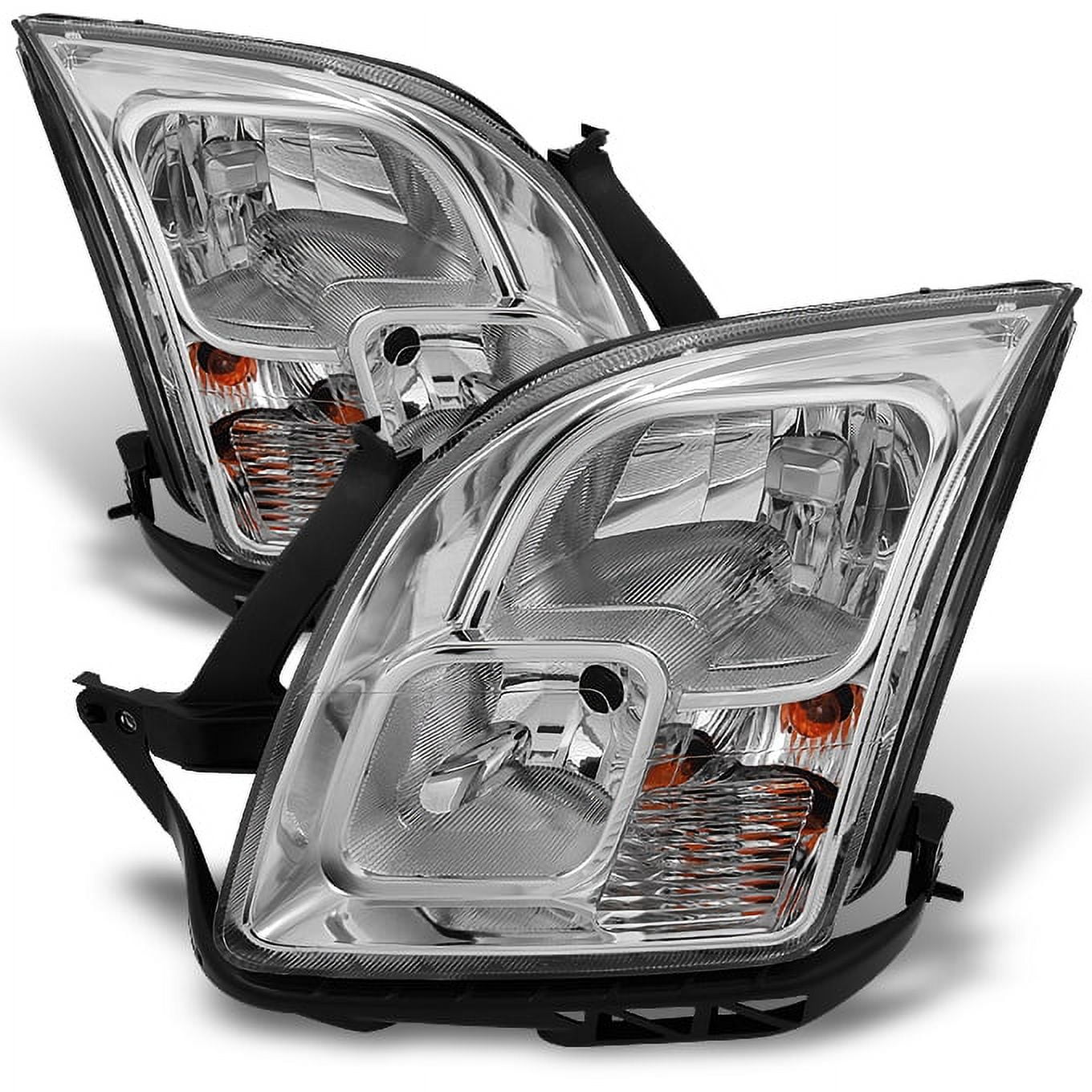 AKKON - Ford Fusion Front Light Assembly, Clear Chrome Headlights ...