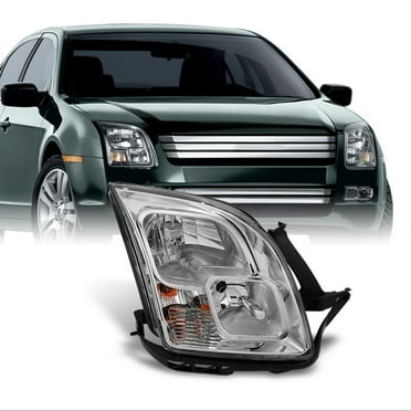 AKKON - Ford Fusion Front Light Assembly, Clear Chrome Headlights ...