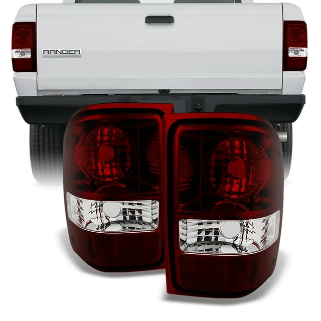 AKKON - For Ford Ranger Pickup Truck Dark Red Rear Tail Lights Brake ...
