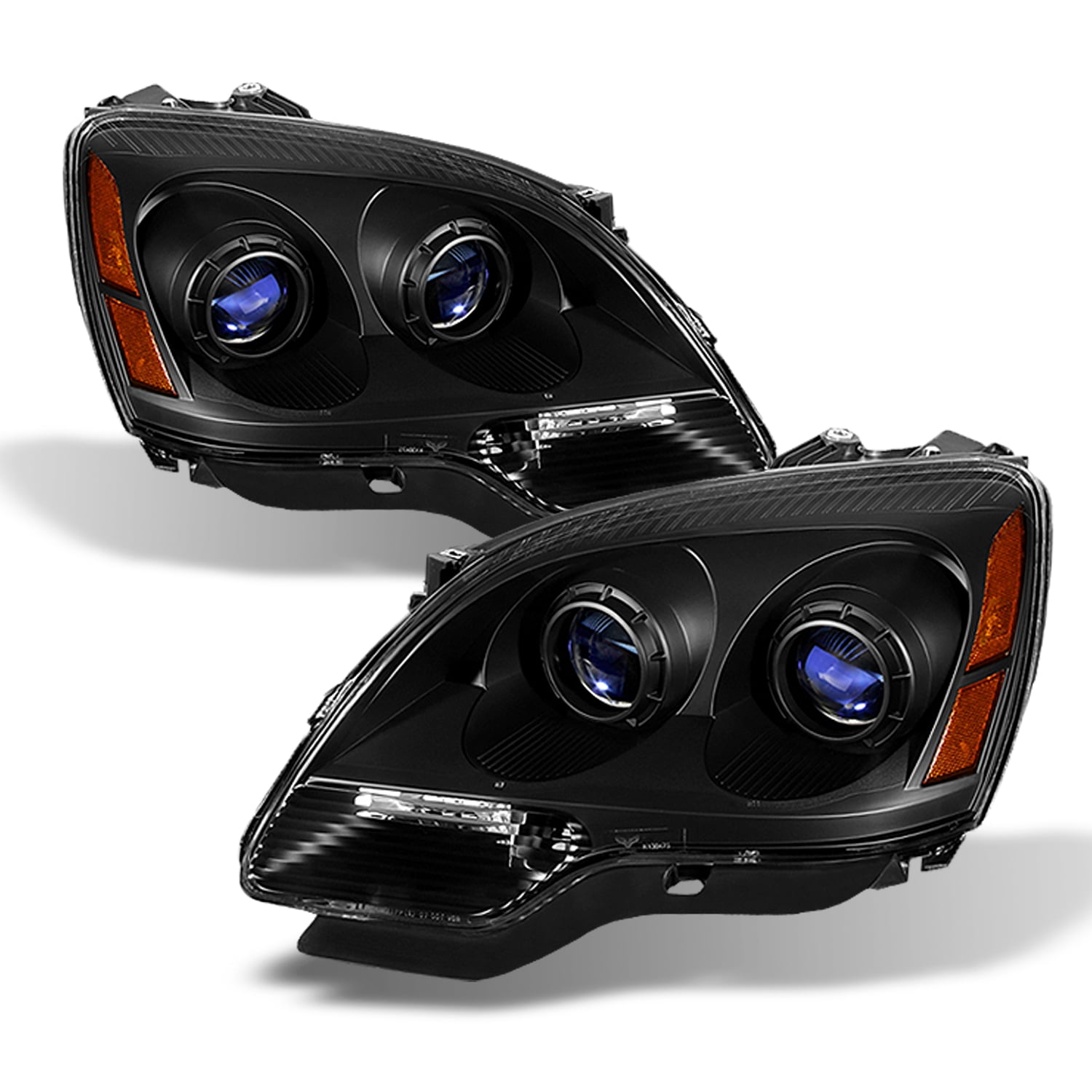 AKKON Front Light - Black Bezel Projector Headlights for GMC Acadia 07 ...