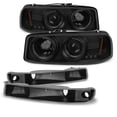 AKKON - For GMC Sierra Yukon Black Smoke LED Projector Headlights ...