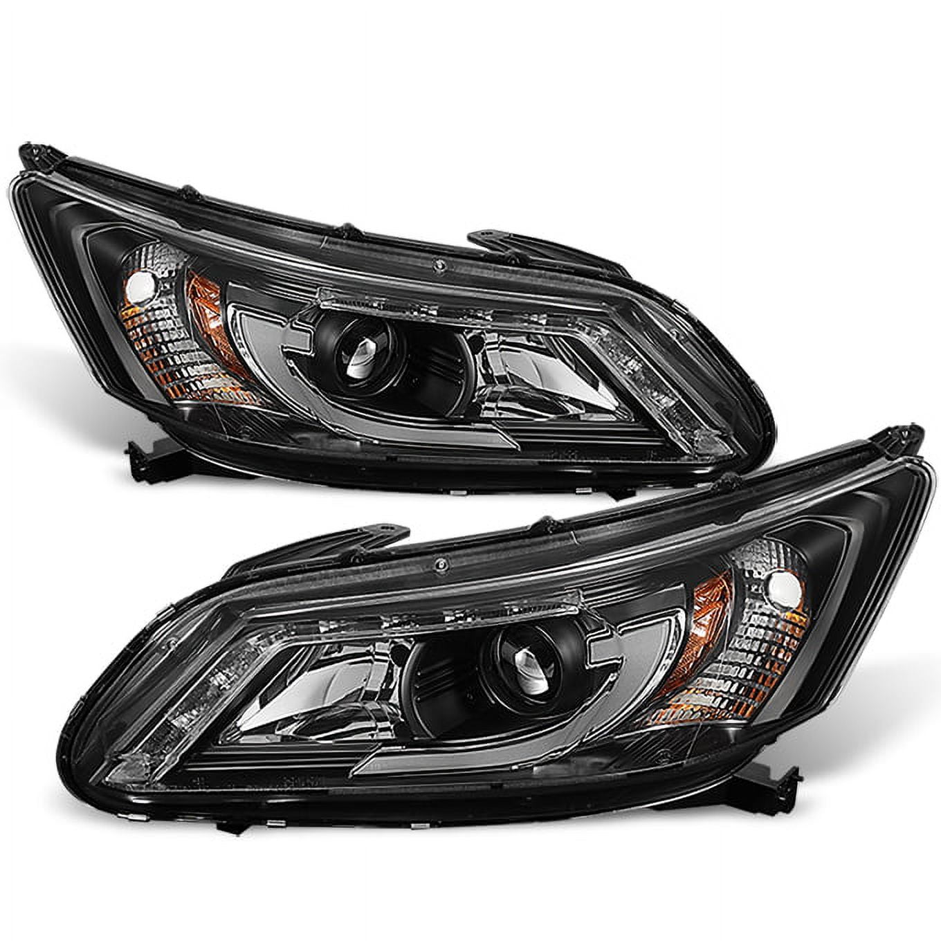 AKKON - For Honda Accord Black Bezel DRL Daylight LED Tube Strip ...